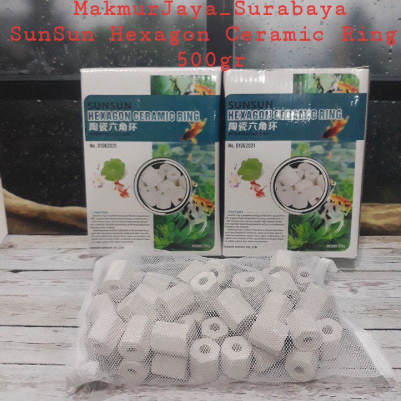 SunSun แหวนเซรามิกหกเหลี่ยม สื่อกรอง 500gr | Shopee Thailand