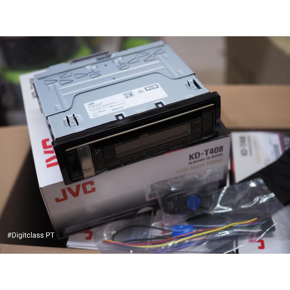 เครื่องเล่นติดรถยนต์ JVC รุ่น KD-T408 1 Din รองรับ CD / USB / AUX | Shopee Thailand