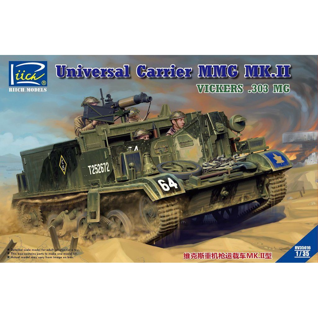 Riich Model 1/35 RV35016 Universal Carrier MMG Mk.II (.303 Vickers MMG ...