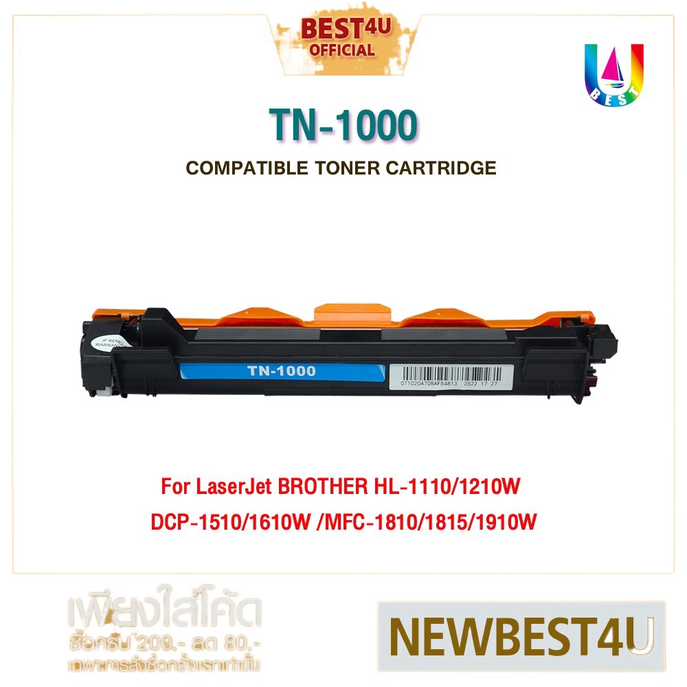 ☾brother tn1000 /TN-1000/TN1000/TN 1000/T1000 For Brother MFC-1900/ MFC ...