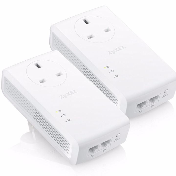 ZyXEL PLA5456TWIN 1800Mbps HomePlug AV2 Powerline 2-port Gigabit (100 ...