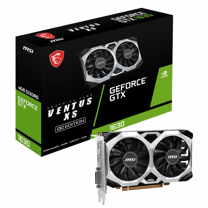 VGA (การ์ดแสดงผล) MSI GeForce GTX 1630 VENTUS XS 4G OC ประกัน 3 ปี ...