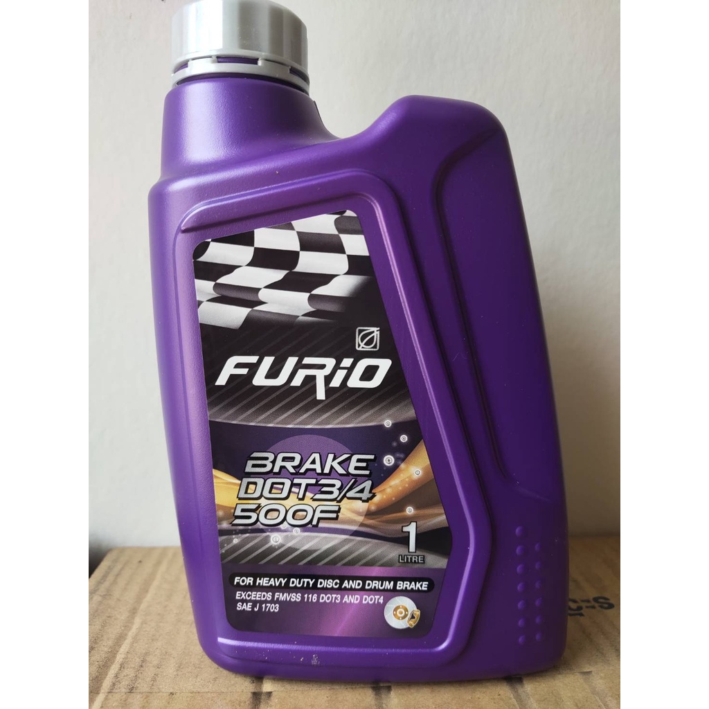 น้ำมันเบรกสังเคราะห์คุณภาพสูง FURIO BRAKE DOT3/DOT4 500F ปีผลิต 21/07 ...