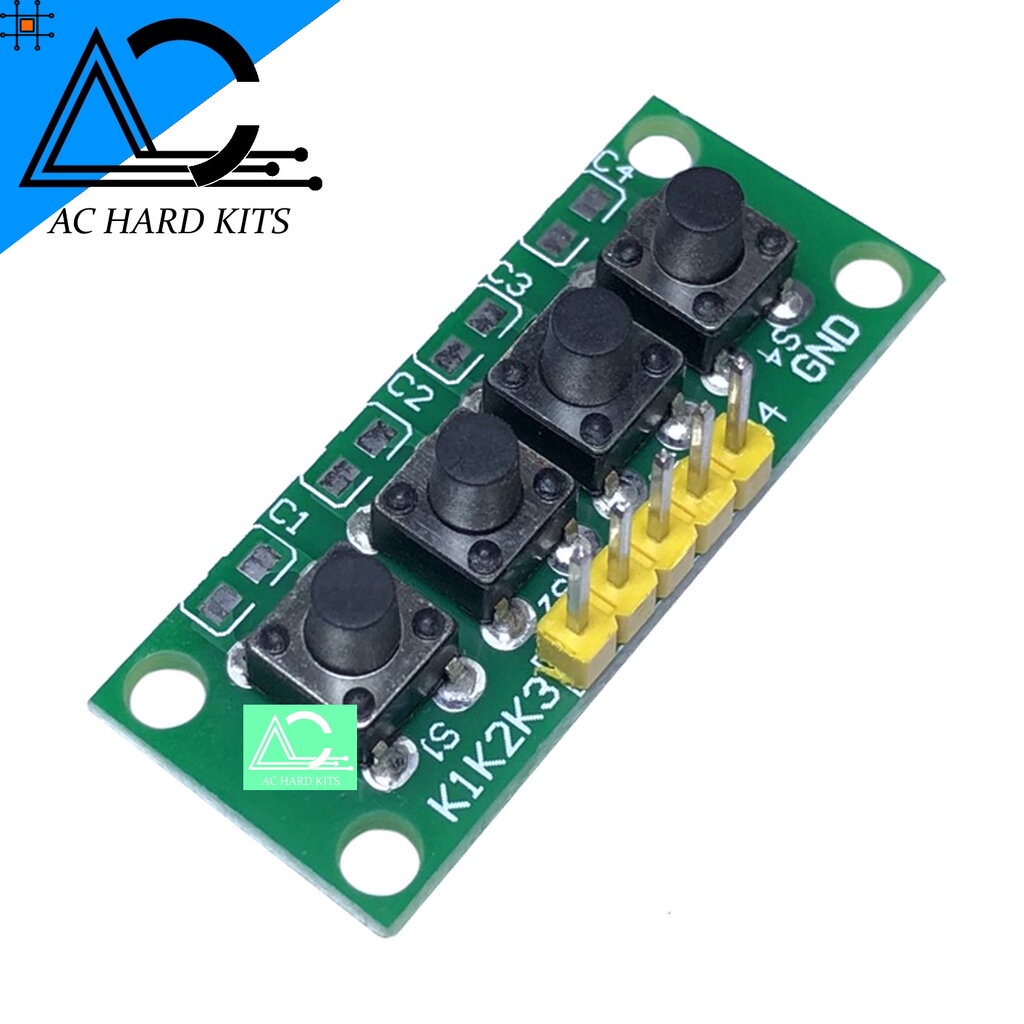 1x4 Keyboard Keypad Module โมดูลสวิตช์ 4 ปุ่ม | Shopee Thailand