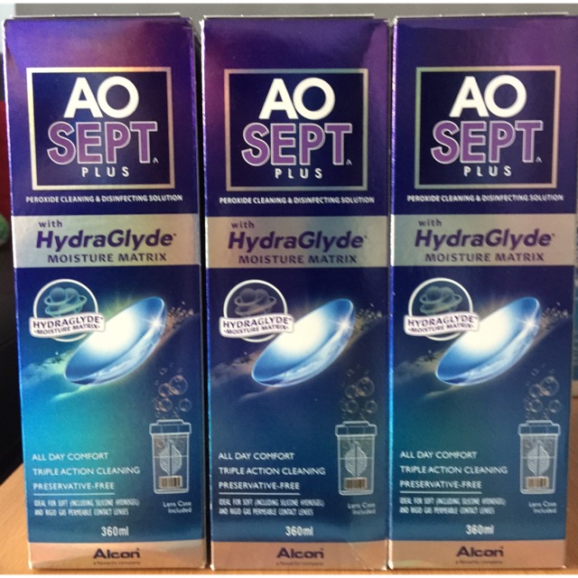 AOSEPT PLUS HydraGlyde Moisture Matrix Made in USA, ล้าง ฆ่าเชื้อ กำจัดคราบโปรตีน และเพิ่มความ ...
