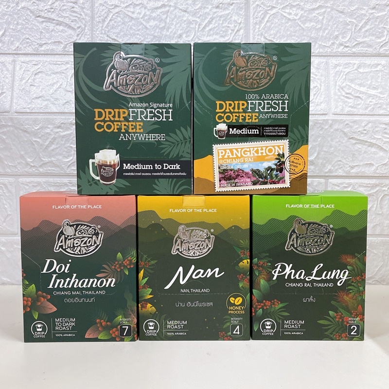 (1 กล่อง) Café Amazon Drip Coffee กาแฟดริป ซิกเนเจอร์ Signature ผาลั้ง ...