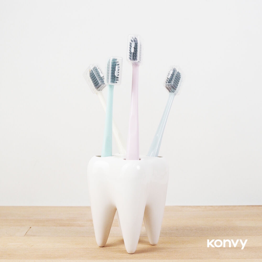 Konvy Portable Soft Toothbrush With Protective Cover Set [4pcs] คอนวี่ ...