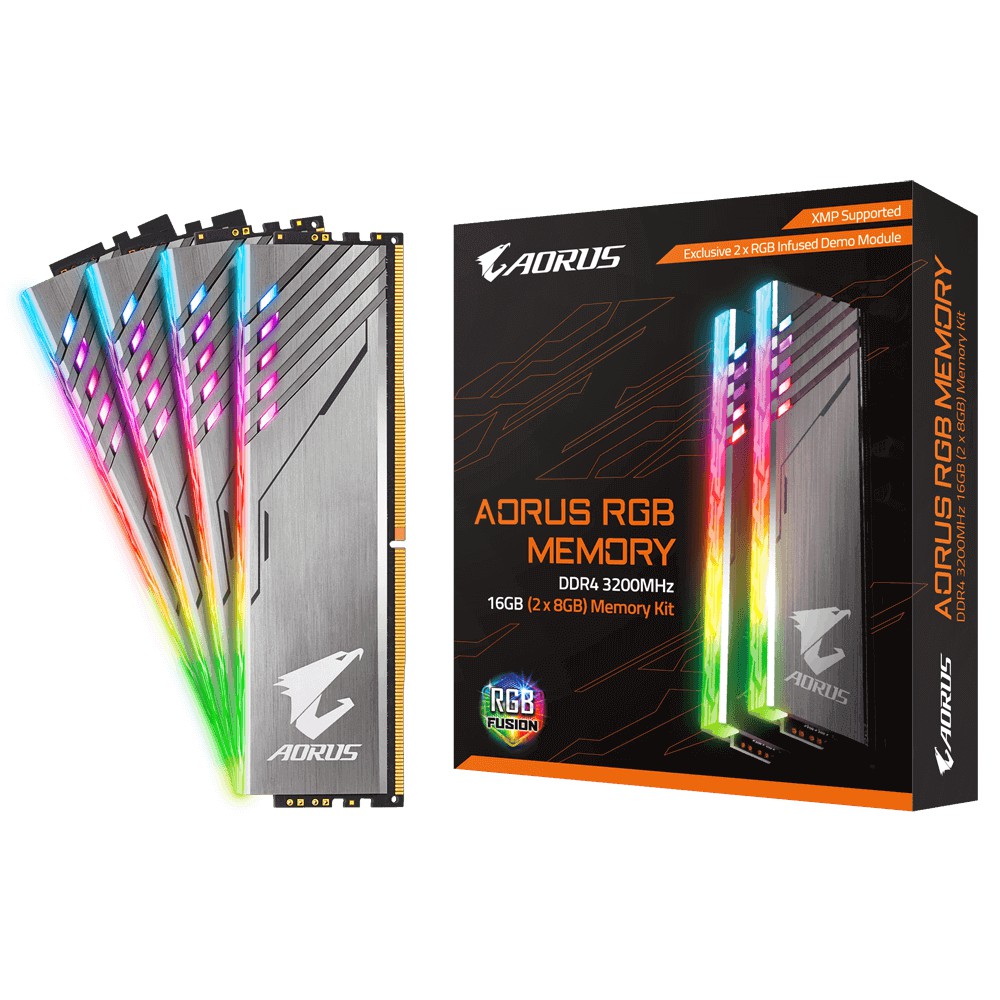 GIGABYTE AORUS RGB RAM 16GB 3200MHz (8GBX2 With Demo Kit) | Shopee Thailand