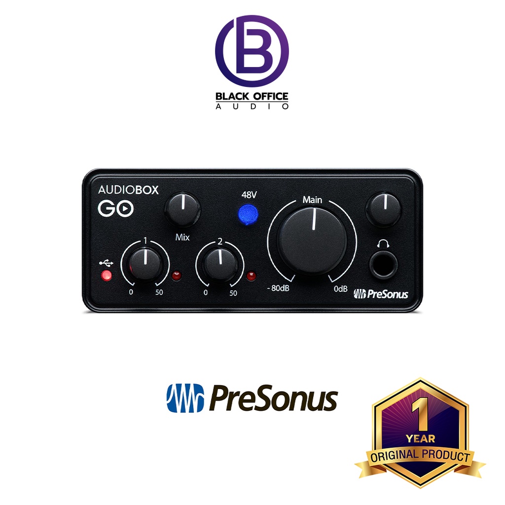 PreSonus AudioBox GO ออดิโออินเตอร์เฟส / อุปกรณ์บันทึกเสียง / ทำเพลง / Audio Interface | Shopee ...