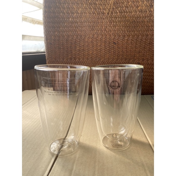 แก้วน้ำ 2 ชั้น แพคคู่ ยี่ห้อ Vivo 350ml ของแลกแสตมป์ BigC | Shopee Thailand