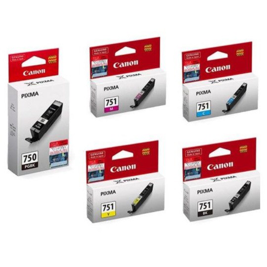 Canon PGI 750BK,CLI-751-M/Y/BK - 1ชุด 5 กล่อง | Shopee Thailand