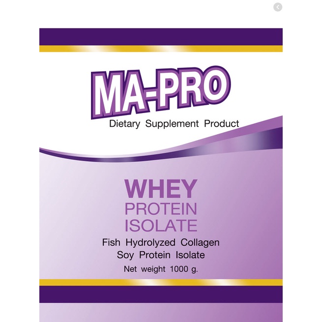 MA PRO Whey Protein Isolate มาโปร เวย์โปรตีน ไอโซเลต ผสมคอลลาเจน 1KG ...