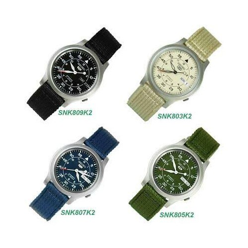 Seiko 5 Military Automatic Men's Watch รุ่น SNK803K2,SNK805K2,SNK807K2 ...