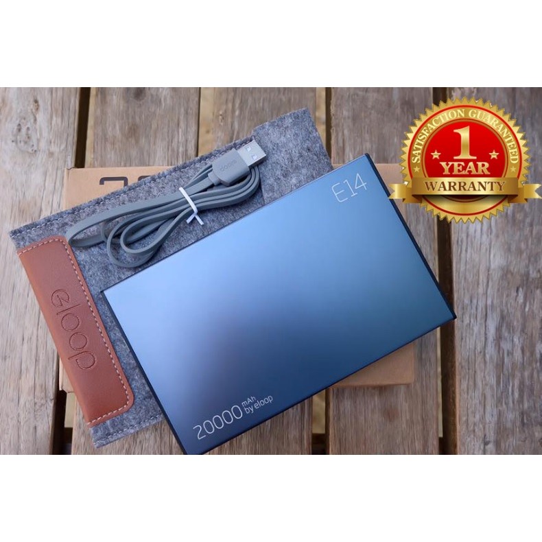 Eloop E14 Power Bank 20000mAh ฟรี ซองกำมะหยี่ ของแท้ 100% | Shopee Thailand