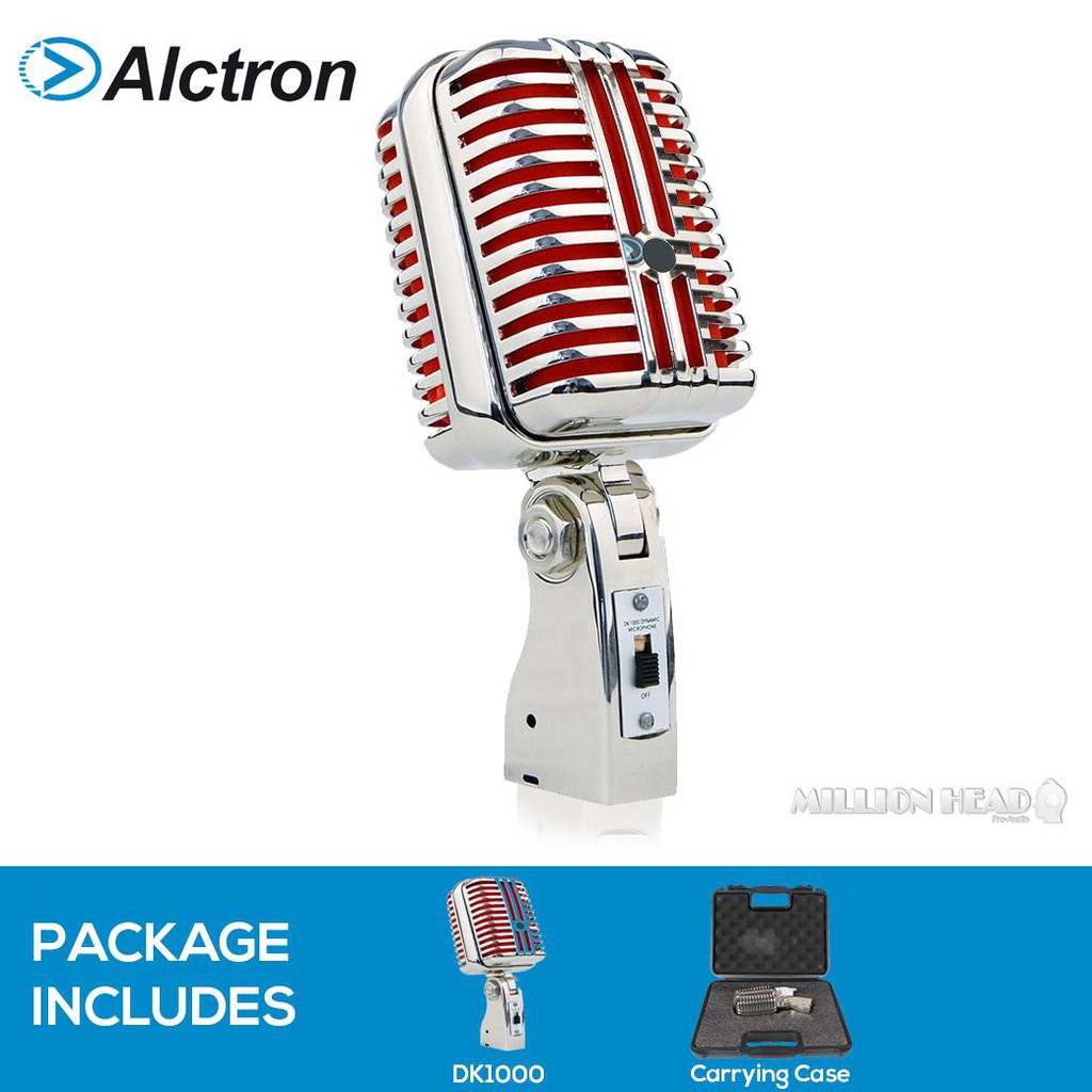 Alctron : DK1000 (ไมโครโฟนไดนามิคทรงคลาสสิคมาพร้อมกล่องเก็บอุปกรณ์อย่าง ...