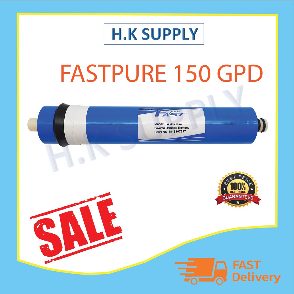 FastPure ไส้กรองน้ำ ไส้กรองเมมเบรน RO เมมเบรน Membrane 150 GPD เครื่องกรองน้ำ ตู้น้ำหยอดเหรียญ ...