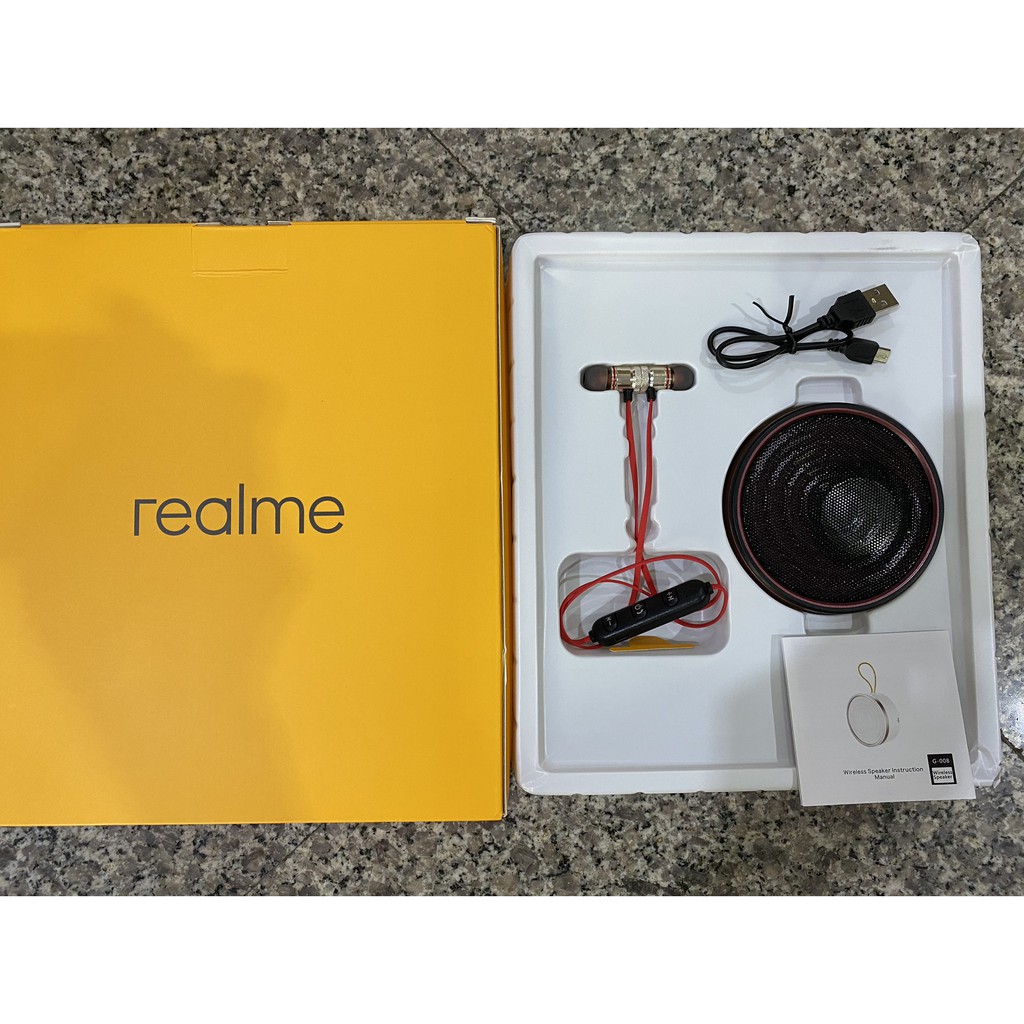 Realme boxset special gift (หูฟัง 3.5mm + ลำโพง bluetooth) | Shopee ...