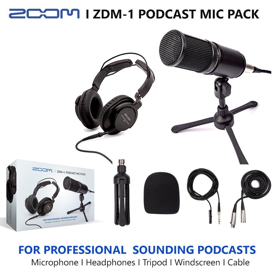 Zoom ZDM-1 Podcast Mic Pack | Shopee Thailand