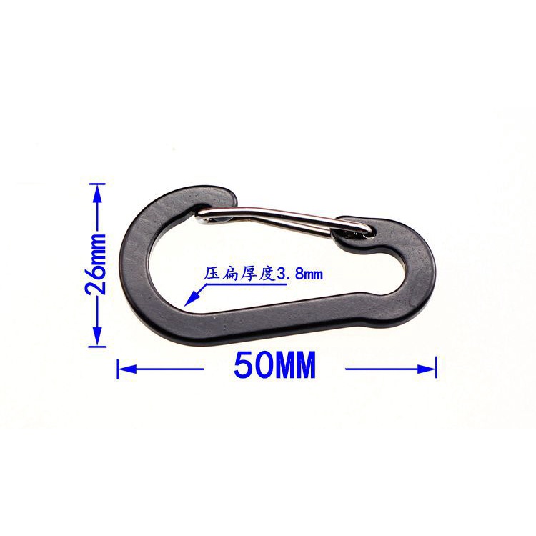 พวงกุญแจ No. 5 S-type spring buckle อะลูมินัมอัลลอย carabiner คาราไบเน ...
