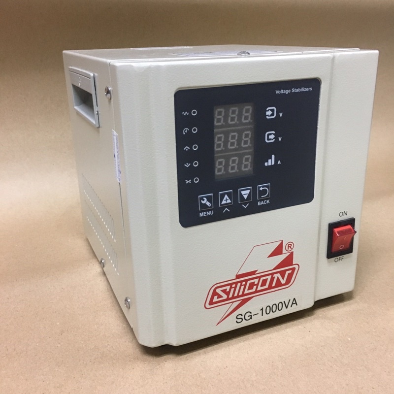 เครื่องปรับแรงดันไฟฟ้า Stabilizer สเตบิไลเซอร์ 1000VA / 1000W Silicon ...