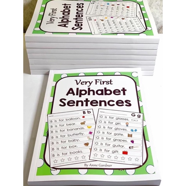 หนังสือฝึกอ่านสำหรับเด็ก Very First Alphabet Sentences | Shopee Thailand