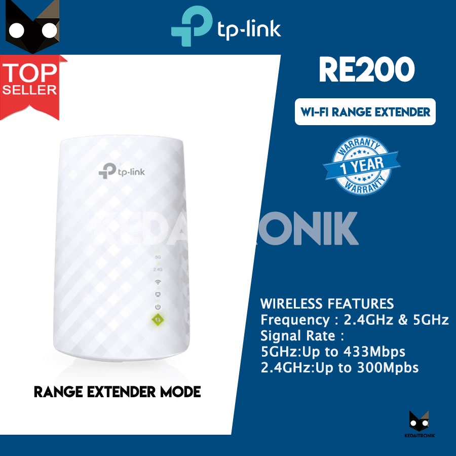 อุปกรณ์ขยายสัญญาณ Wifi TP Link RE200 TPLink RE 200 AC750 Dual Band | Shopee Thailand