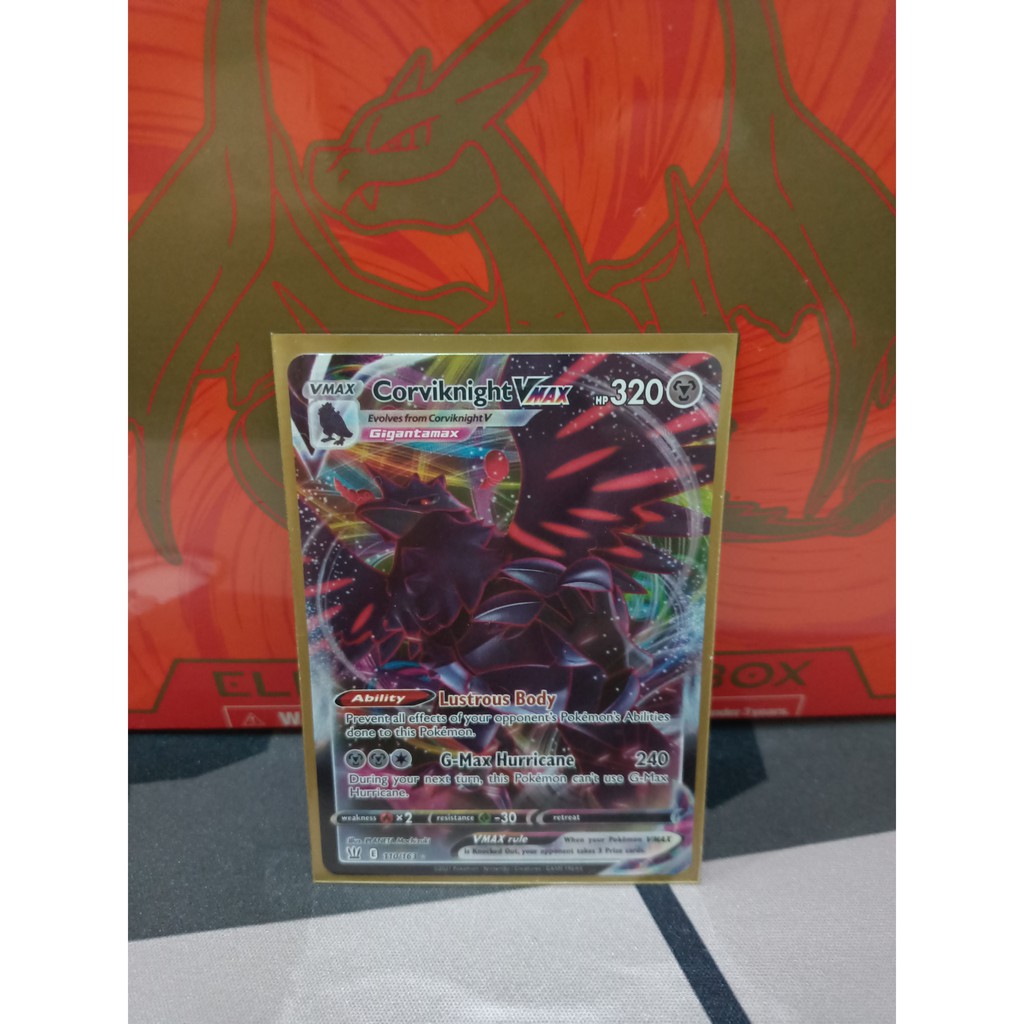 Pokemon Card "Corviknight Vmax 110/163" ENG Battle Style | Shopee Thailand