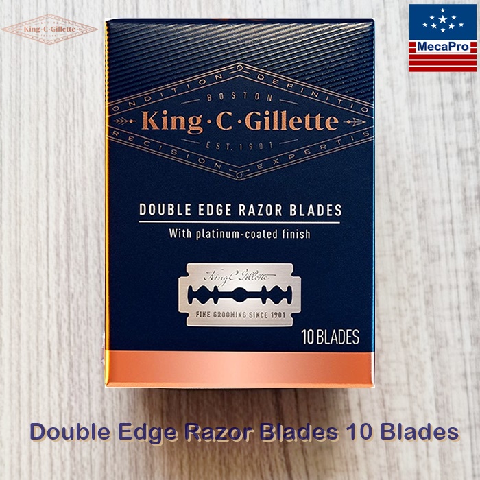 King C Gillette® Double Edge Razor Blades 10 Blades ยิลเลตต์ ใบมีดโกน 2 ...