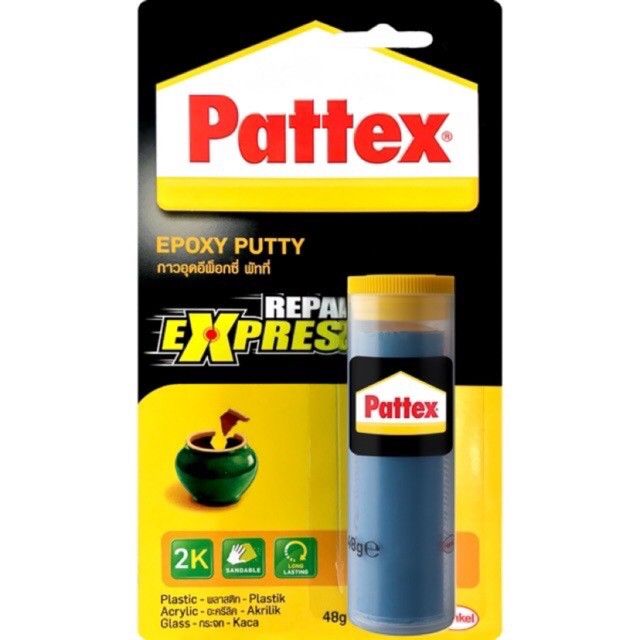 Pattex Epoxy Putty 48 g.กาวอุดอีพ็อกซี่ พัทที่ กาวดินน้ำมัน 48 กรัม MAY ...