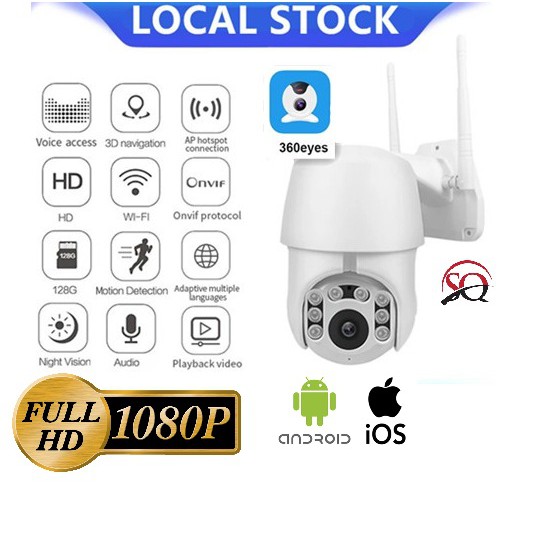 ท้องถิ่น 360Eyes 1080P 3MP PTZ กล้องวงจรปิดกันน้ําการติดตามอัตโนมัติ ...