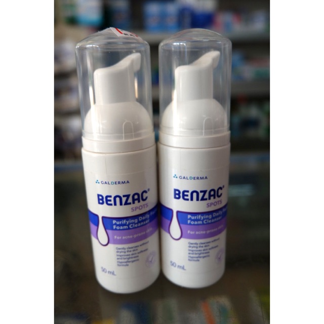 Benzac Spots Purifying Daily Facial Foam Cleanser 50 ml (สินค้าหมด ...
