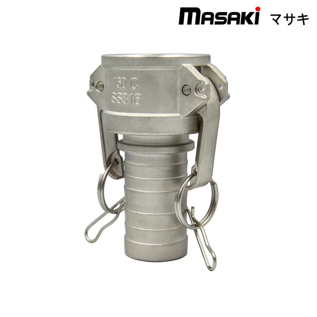 Camlock coupling part C SS316, สแตนเลส316, 1/2"-2" ข้อต่อสวมเร็ว ฟิตติ ...