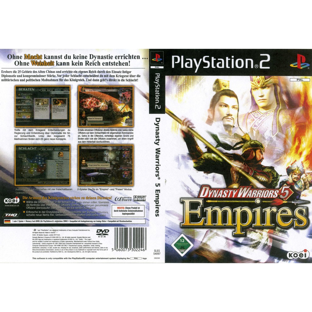 แผ่นเกมส์[PlayStation2] Dynasty Warriors 5 - Empires (USA) | Shopee ...