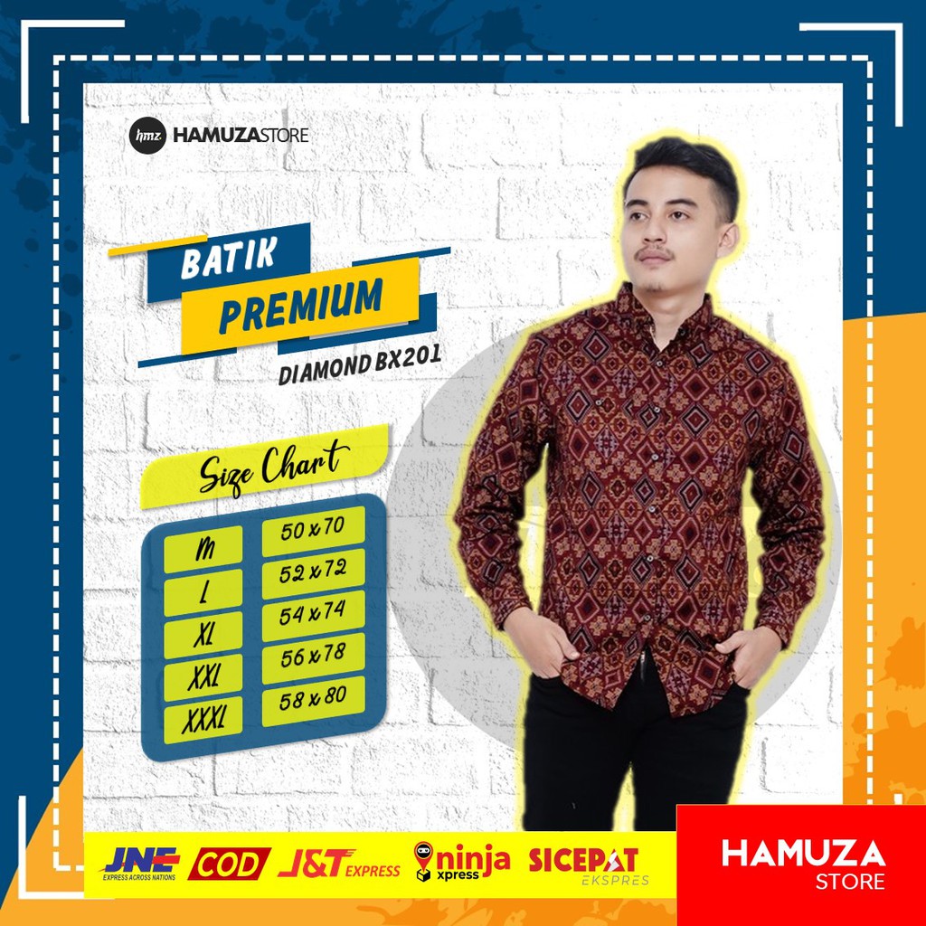 (ขนาดใหญ่) Hamuza เสื้อเชิ้ตสําหรับผู้ชายแขนยาวทรงสลิมฟิตติดประดับเพชร Bx201 | Shopee Thailand