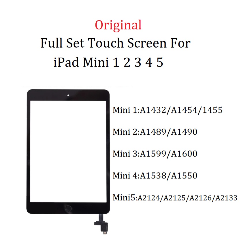หน้าจอสัมผัสสําหรับ i Pad Mini 1 2 Mini 3 Mini 4 Mini 5 A1432 A1489 ...