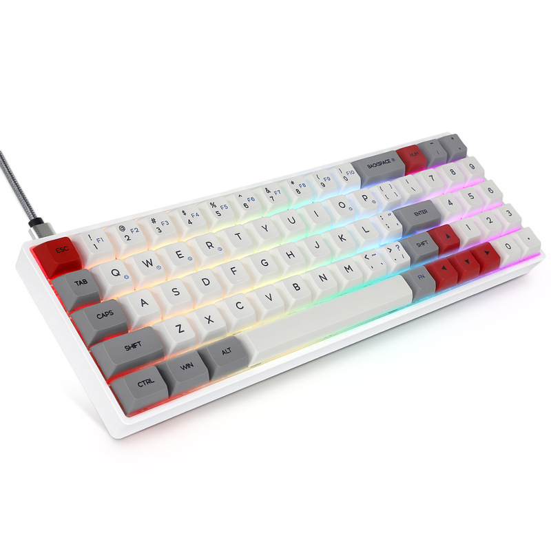 [SKYLOONG] Computer Accessories Mechanical Keyboard SK71 Gray White Red ...