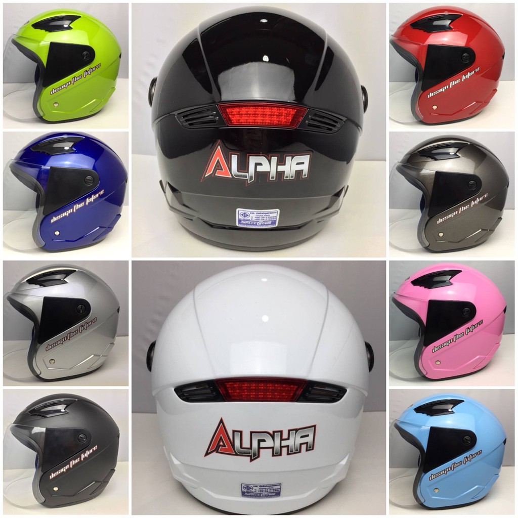 หมวกกันน็อค Space Crown รุ่น Alpha เต็มใบแบบเปิดคาง ขนาดเบอร์ L ( วัด ...