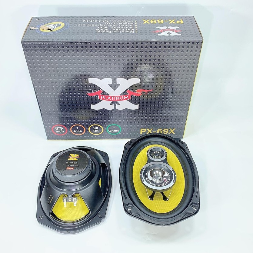 ลำโพงแกนร่วมติดรถยนต์ ขนาด 6x9" 4 ทาง ยี่ห้อ PlatinumX รุ่น PX-69X ...