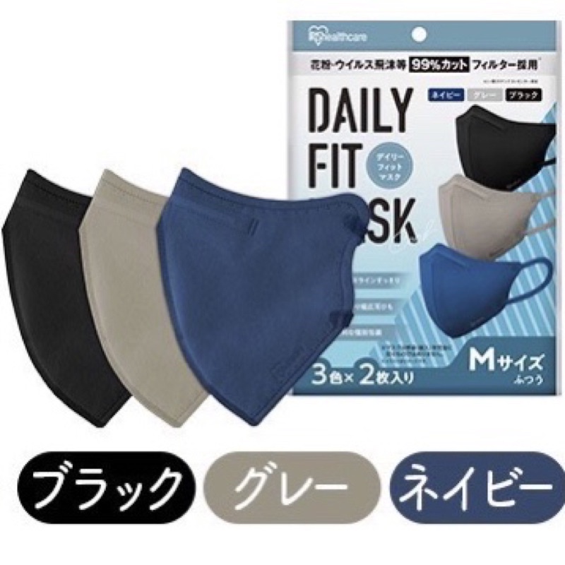 Iris healthcare Daily Fit mask 3D 5ชิ้น/ซอง แพ็คเกจภาษาญี่ปุ่น | Shopee ...