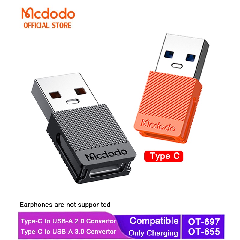 Mcdodo Original USB Male to USB Type C Female Adapter Converter for PC ...