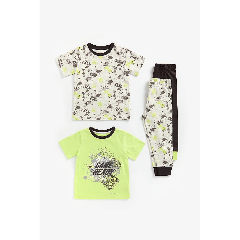 Mothercare game ready pyjamas - 2 pack ZB872 ชุดนอนเด็กผู้ชาย | Shopee ...