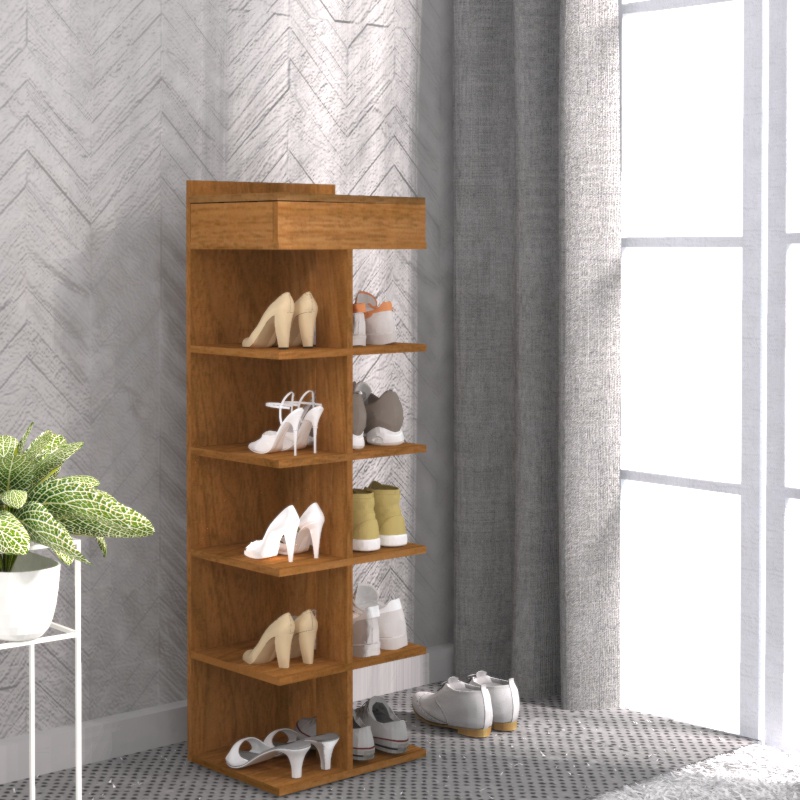 Inhome Furniture ชั้นวางรองเท้า 5 ช่อง W40×D31.4×H122 รุ่น SS-4004 ...