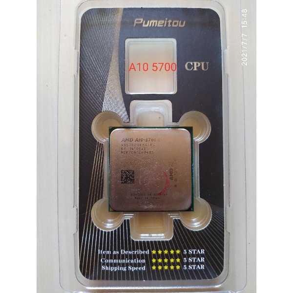Amd FM2 A10 โปรเซสเซอร์ 5700 3.4GHz - 4.0GHz GPU Radeon HD 7660D A10 ...