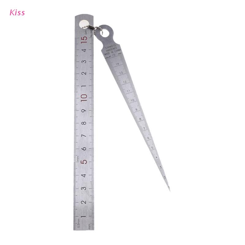 kiss Taper Gauge Depth Gap Ruler Wedge Feeler 1-15mm Stainless Steel ...