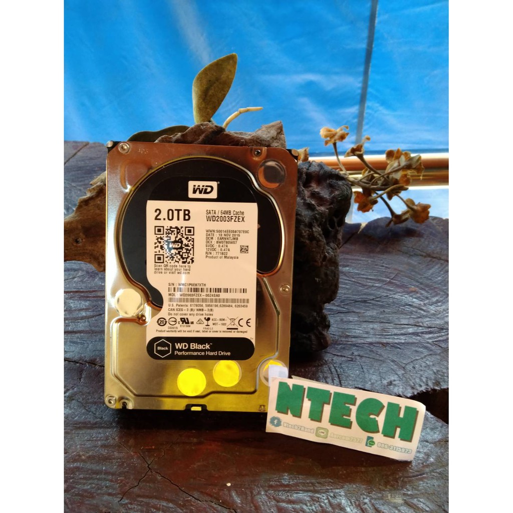 HDD (ฮาร์ดดิสก์) WD BLACK 2 TB 7200RPM SATA3 (WD2003FZEX) | Shopee Thailand