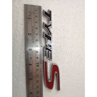 โลโก้ TYPE S LOGO TYPE S (งานโลหะ) (ตัวแพง) ชุปโครเมี่ยม โลหะ ชุป ตัว ...