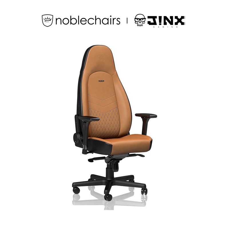 Noblechairs ICON Real Leather Gaming Chair - Cognac/Black ประกันศูนย์ 2 ปี | Shopee Thailand