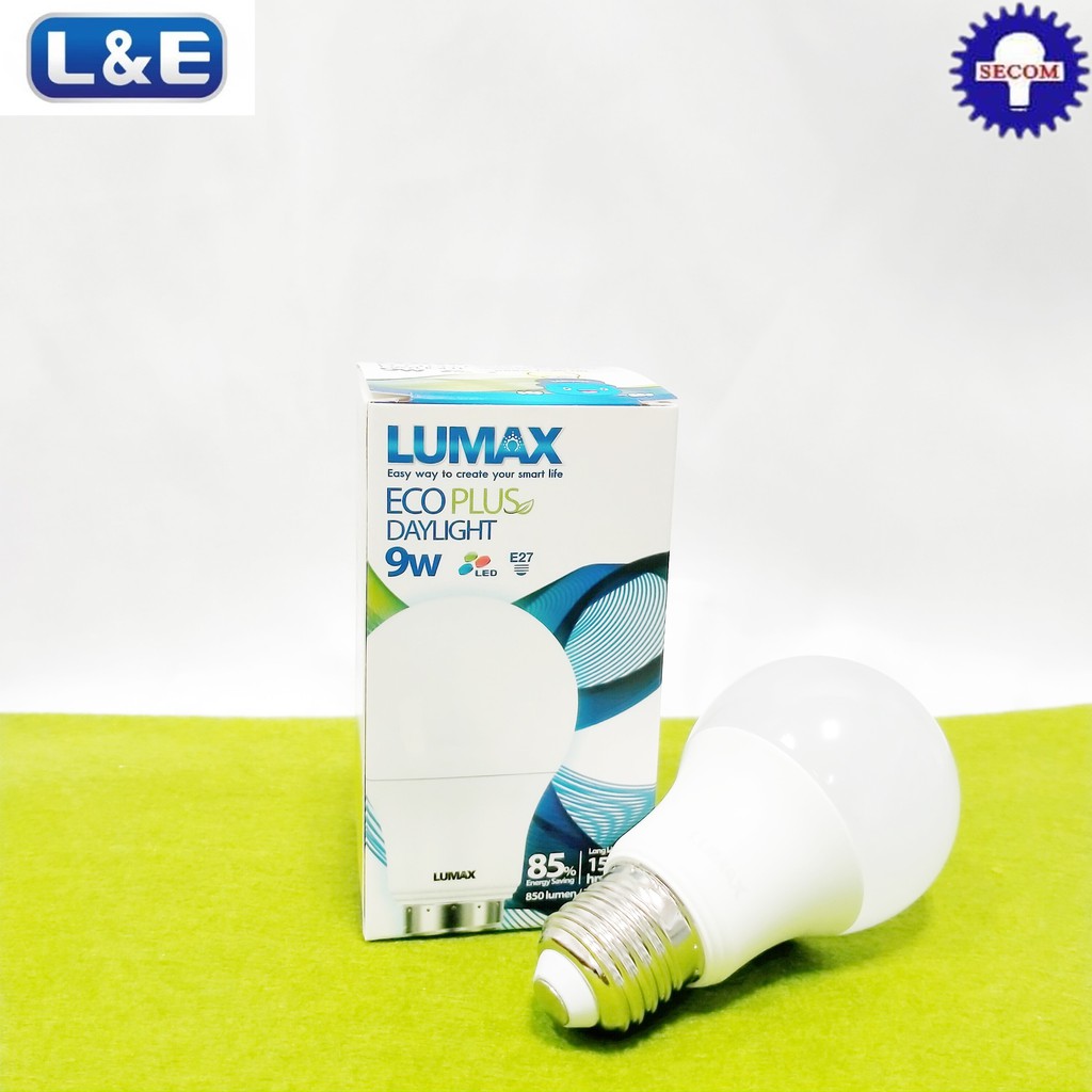 หลอดไฟ LED LUMAX ECO PLUS 9W Daylight / Warmwhite ขั้วE27 หลอดประหยัดไฟ หลอดไฟแอลอีดี หลอดLED ...