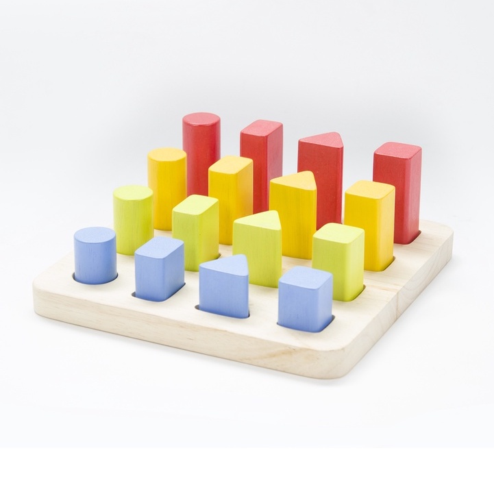 Wooden Geometric Peg Board | Shopee Thailand