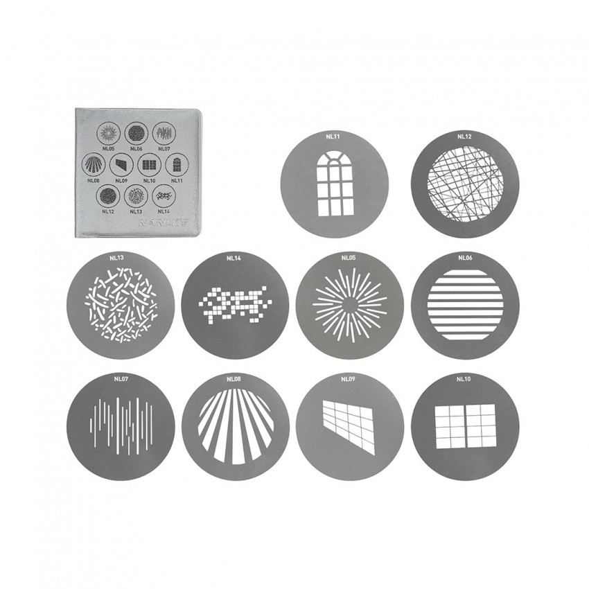 NANLITE AS-GB-FZ60-SET1 FORZA 60/60B PROJECTION ATTACHMENT GOBO SET 1 ...